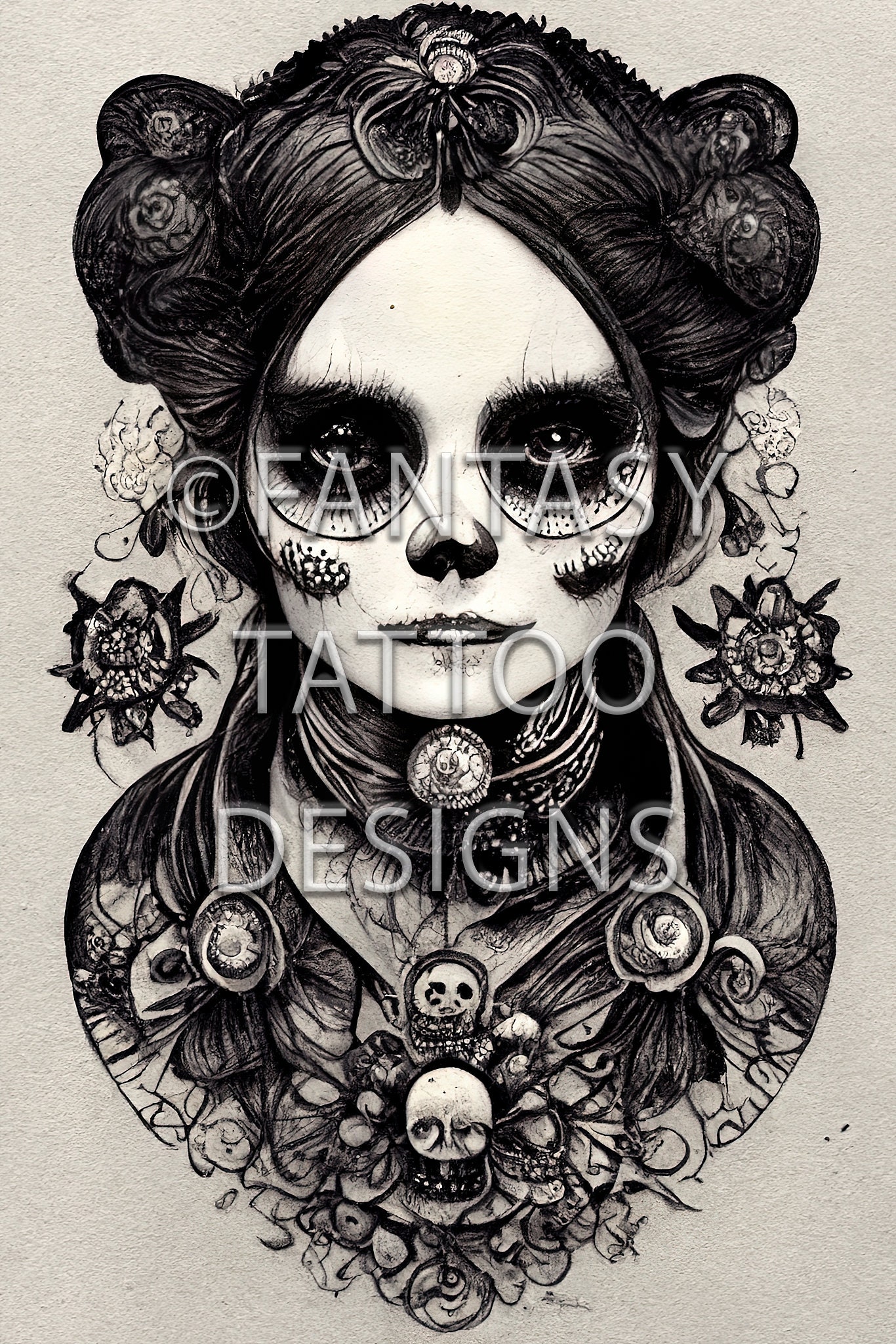 Day Of The Dead Tattoo Stencils