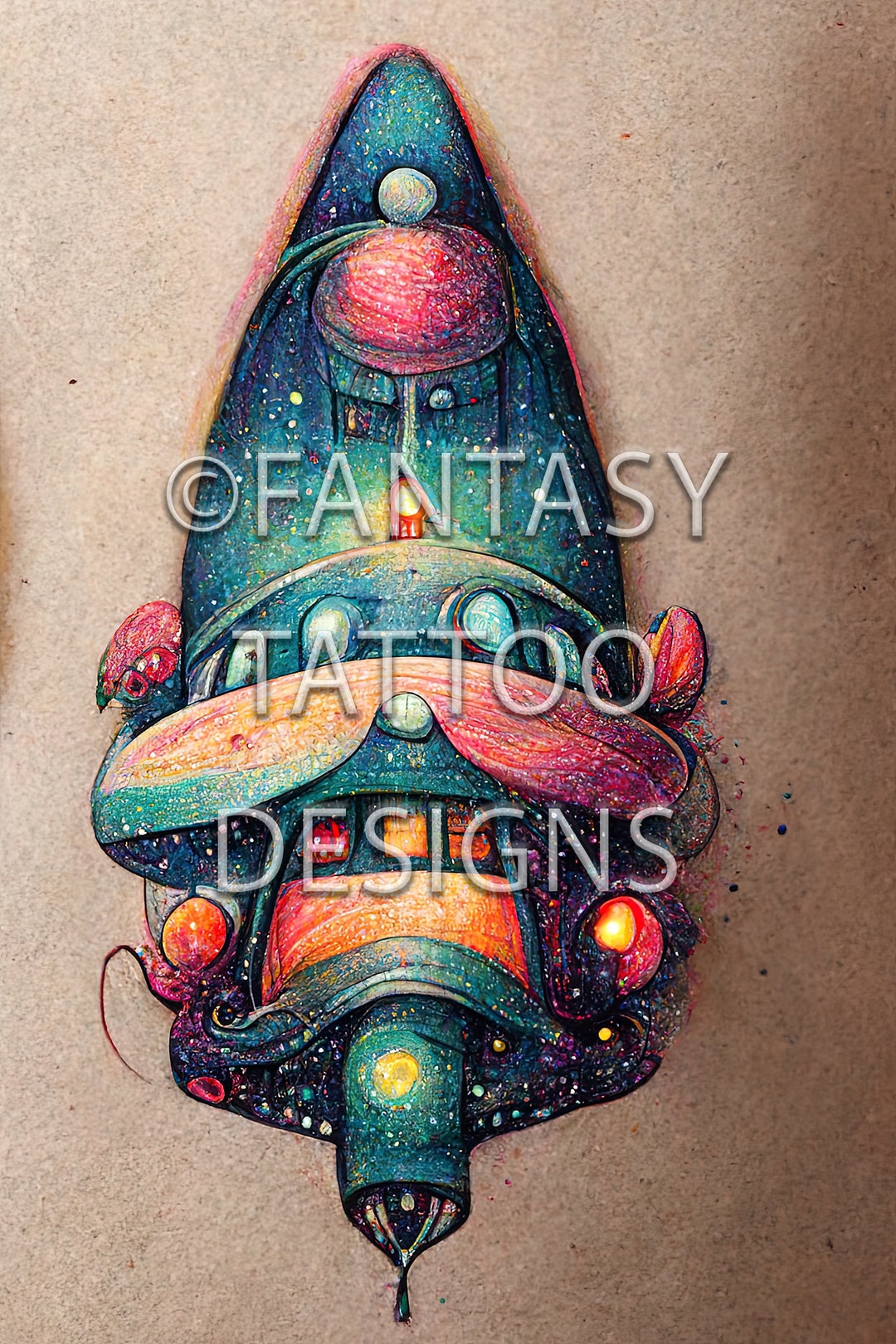 Rocket Fantasy Tattoo Design Digital Download - Etsy