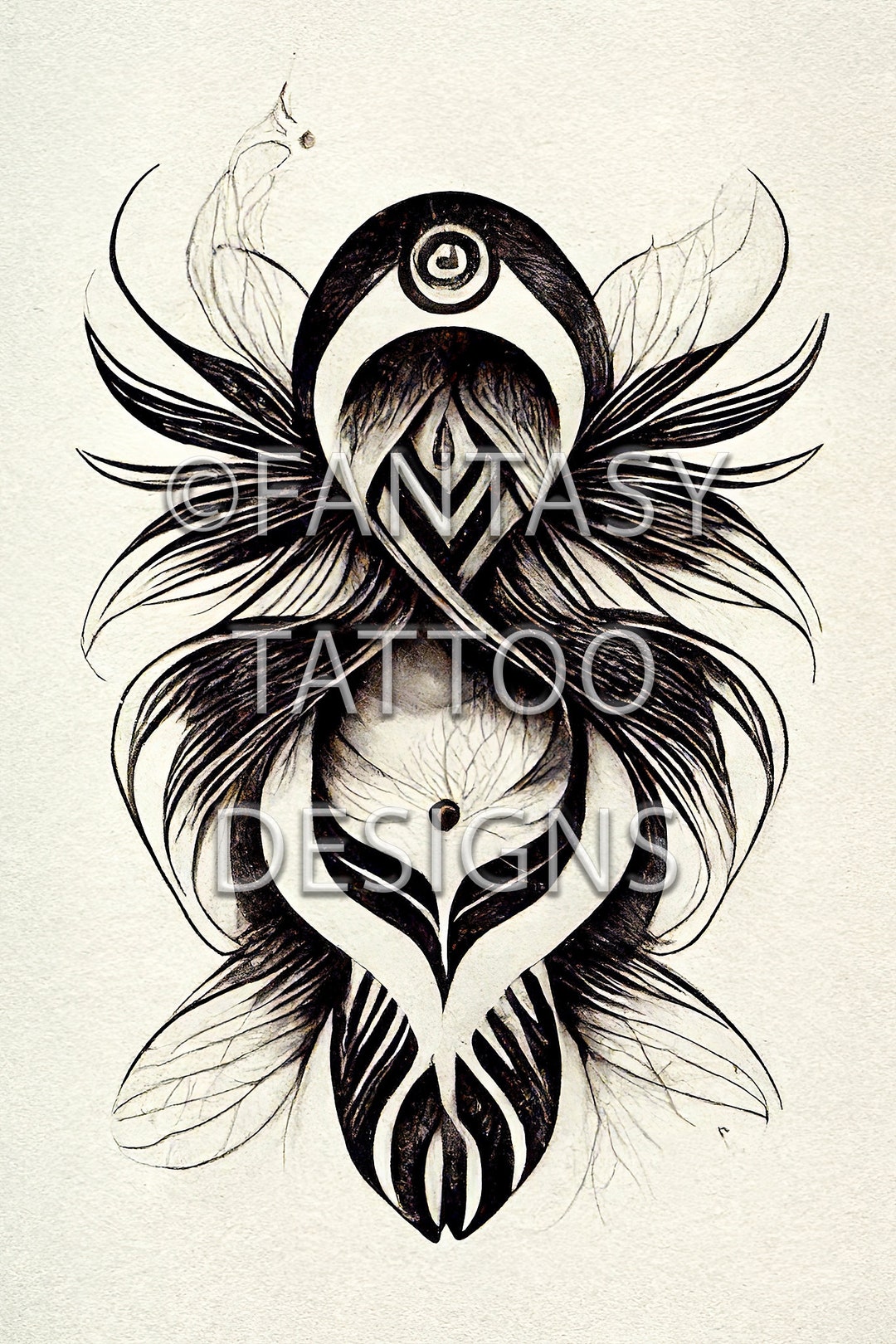 Tribal 1 Fantasy Tattoo Design Digital Download - Etsy