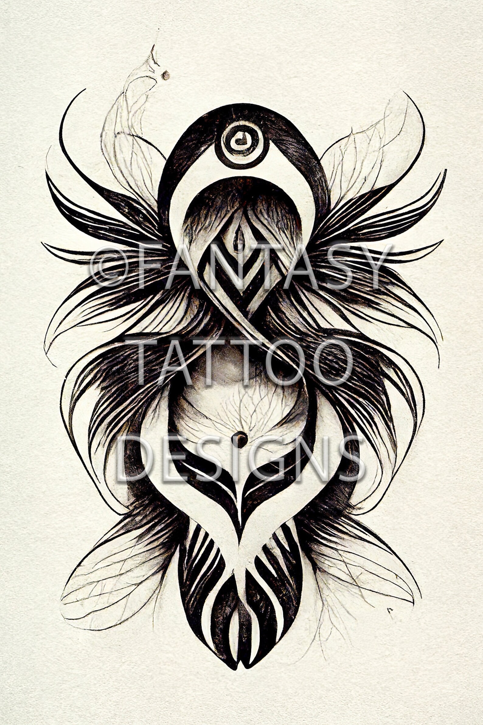 Tribal 1 Fantasy Tattoo Design Digital Download - Etsy