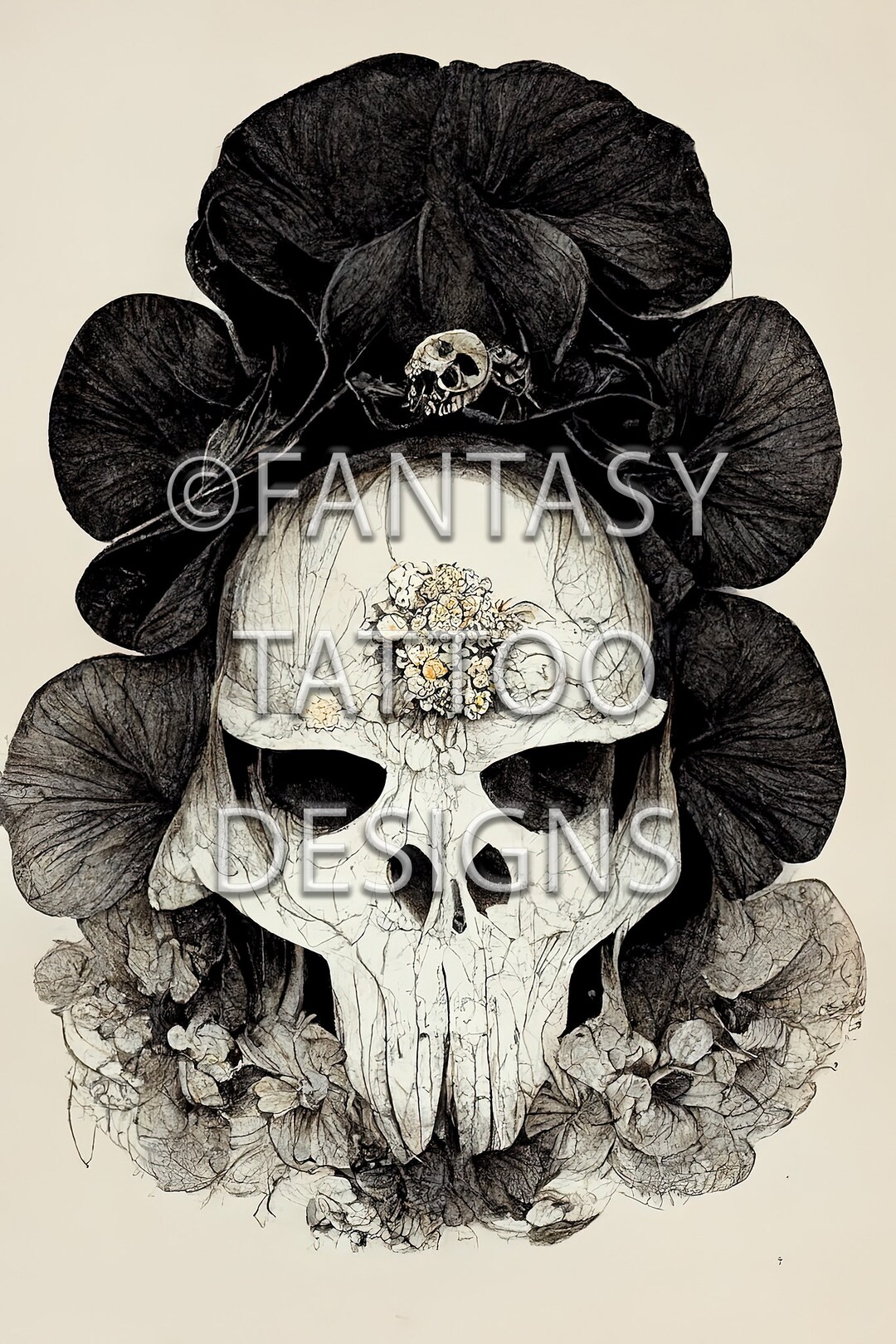 SKULL Tattoo Design Digital Download - Etsy