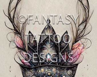 Compass Fantasy Tattoo Design Digital Download - Etsy