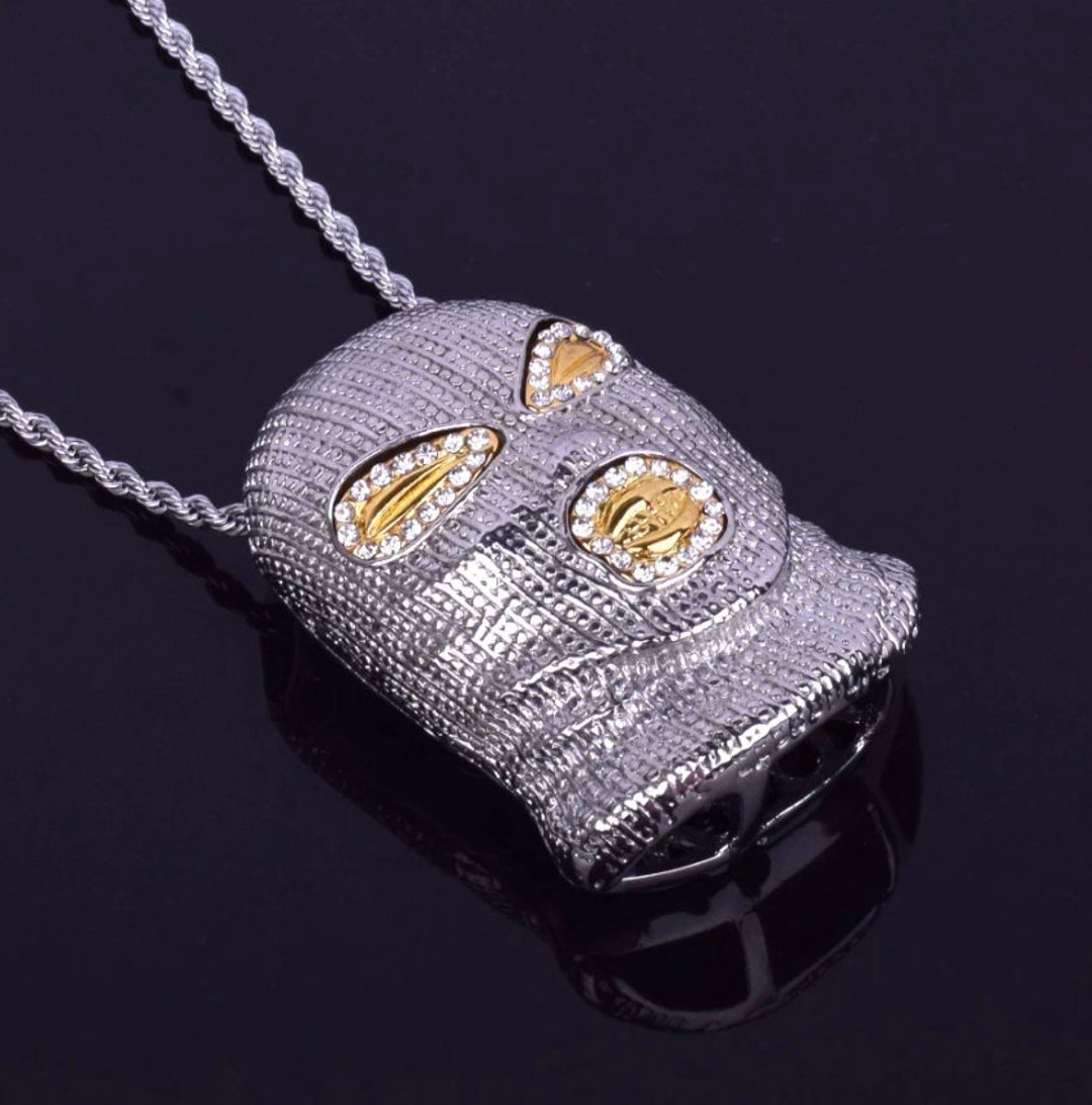 Ski Mask Head Bling Pendant - Etsy UK