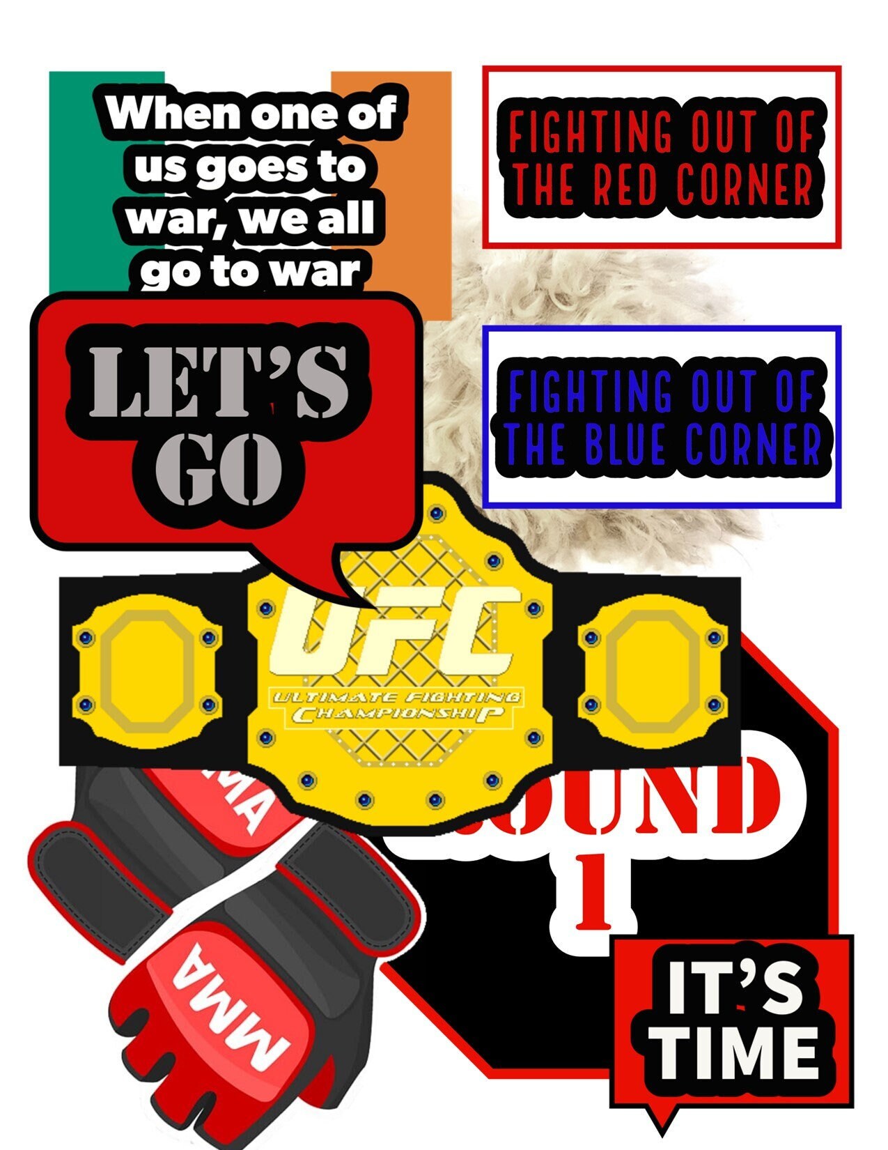 Fight Night Inspired Photo Booth Prop Set - Etsy