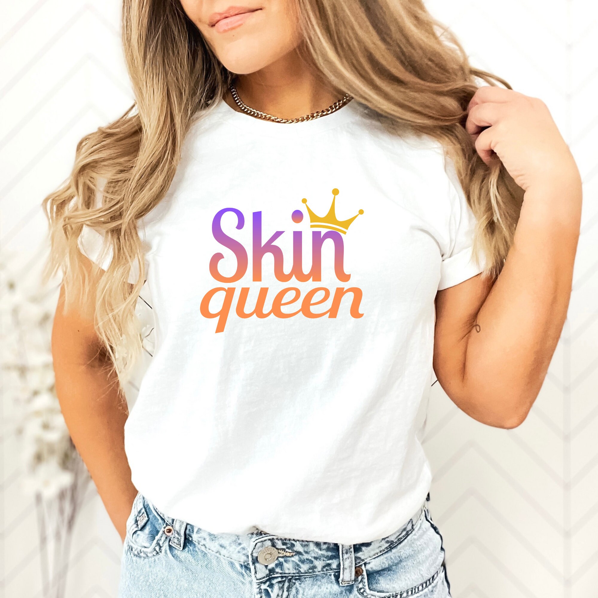 Skin Queen Shirt | Esthetician Shirt | Beautician Shirt | Gift for Esthetician | Esthetician ...