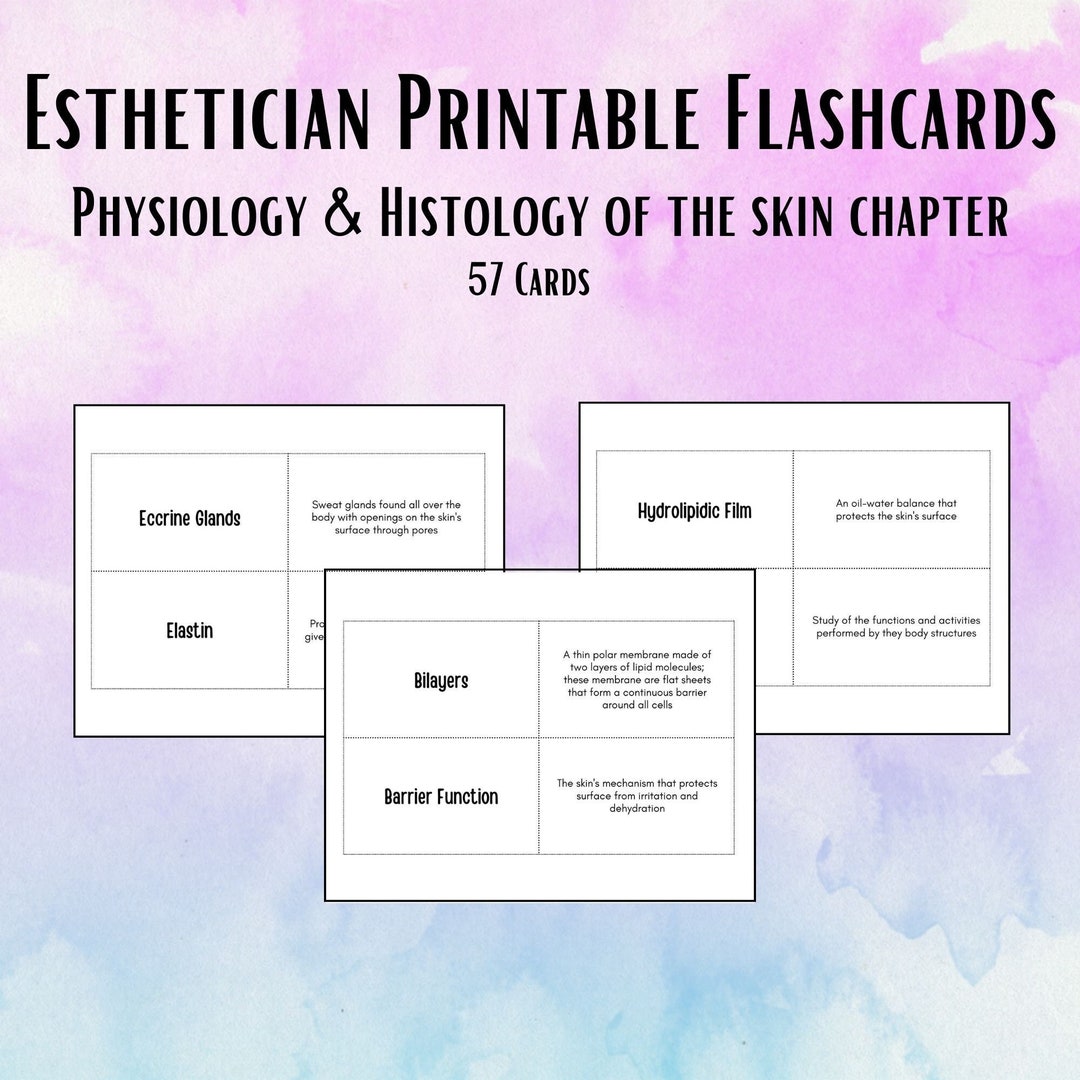 57 Physiology & Histology Flashcards, Esthetician Flashcards, Esthetics ...