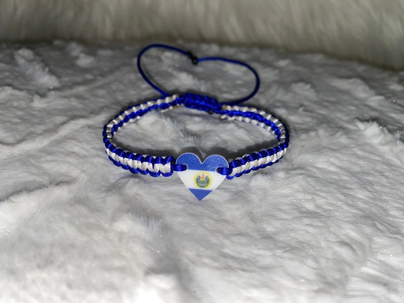 El Salvador , Pulcera, Salvadorian Bracelet, Flag, Bandera, Heart - Etsy