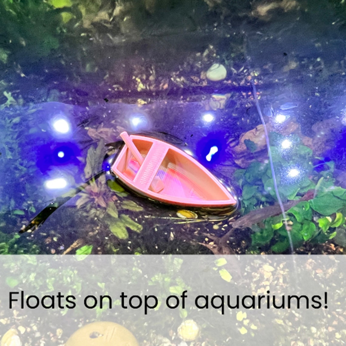 Nano Floating Aquarium Boat Row Boat Aquarium Decor Fish - Etsy UK