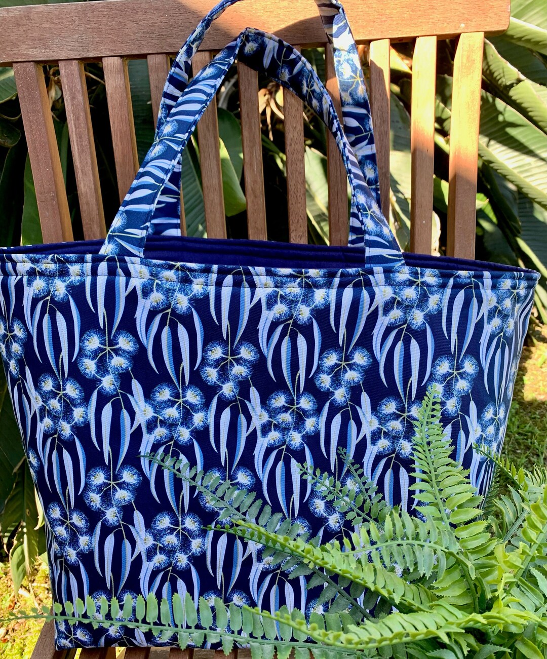 Market Carry Bags Gum Leaves Handmade Lined Padded Carry Bags 100% ...