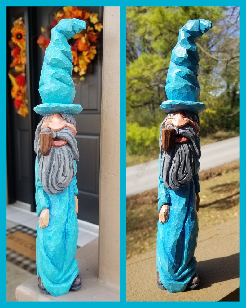 Wood Carving the Wizard - Etsy