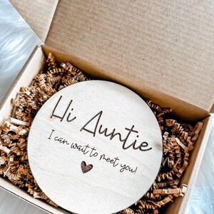 Pregnancy Announcement to Aunt Pregnancy Gift Box Hi Auntie Gift Box ...