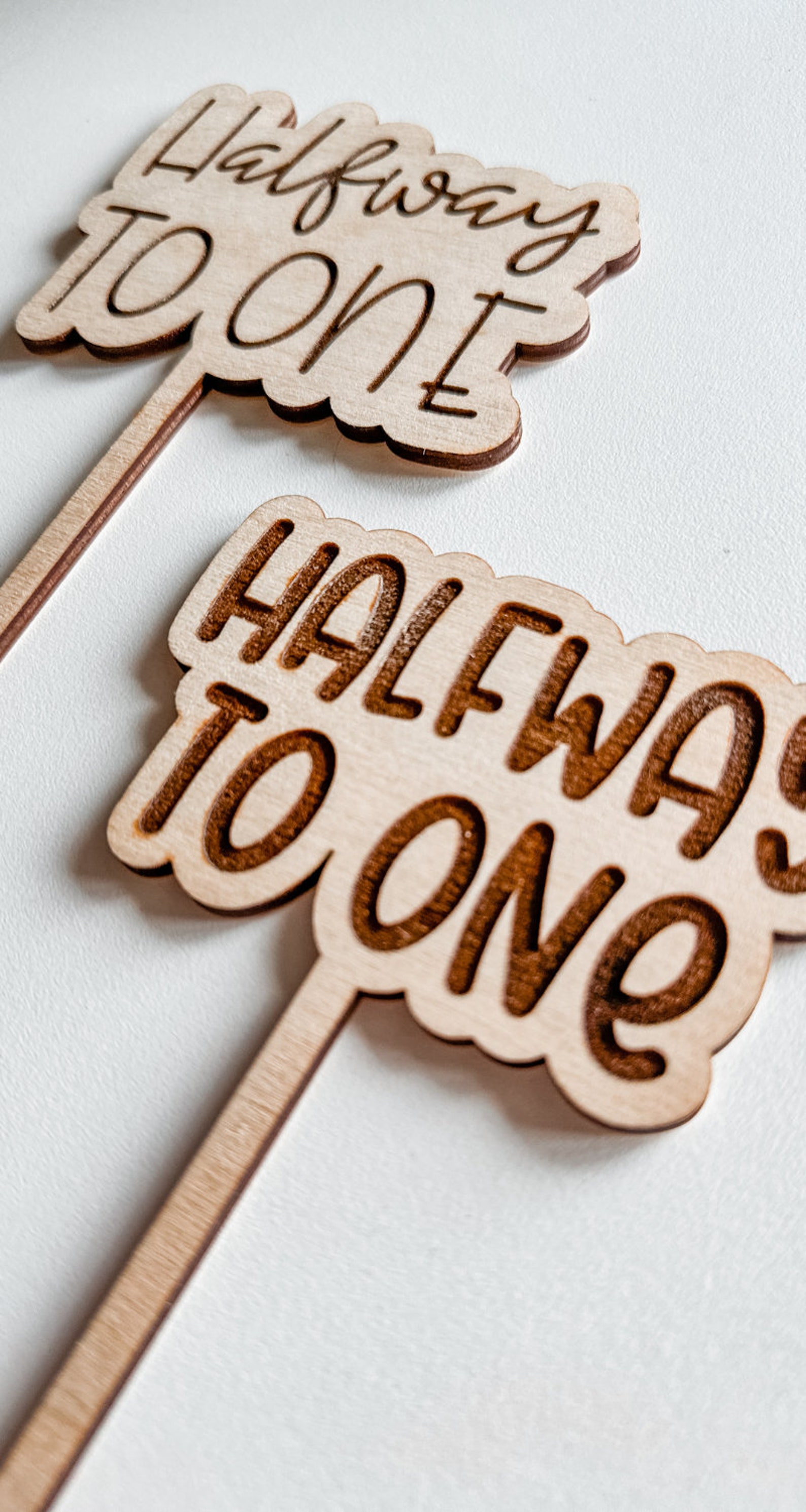 Halfway to One Caketopper Halfway to One Girl Wooden Cake Topper Baby ...