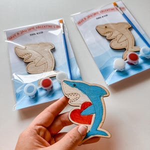 Shark Valentine’s Day Classroom Gift DIY Shark Painting Kit Kids Shark ...