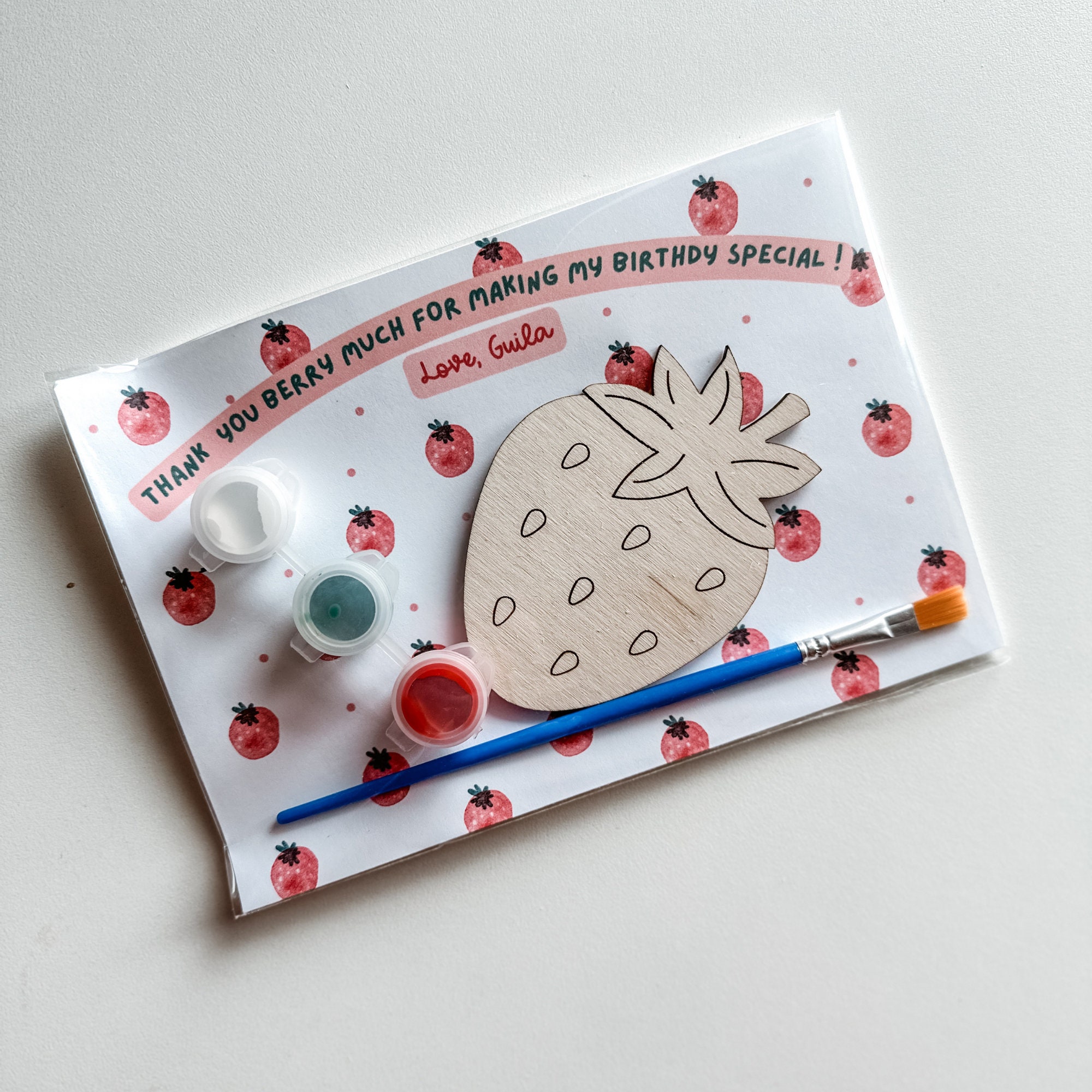 Strawberry Party Favor Strawberry Craft Kit Kids Berry First Birthday ...