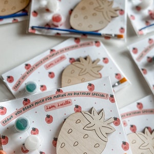 Strawberry Party Favor Strawberry Craft Kit Kids Berry First Birthday ...