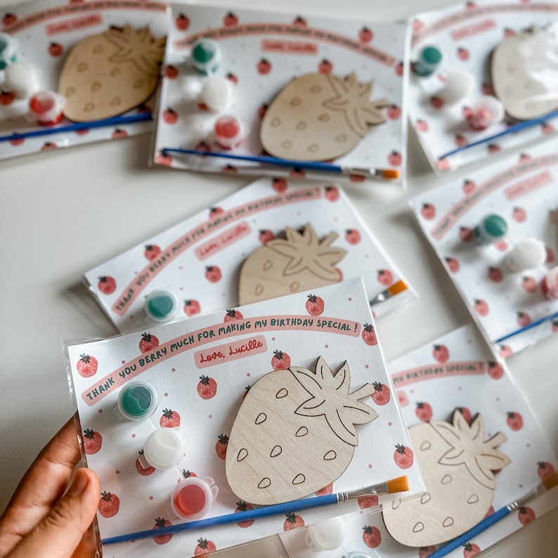 Strawberry Party Favor Strawberry Craft Kit Kids Berry First Birthday ...