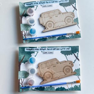 Safari Jeep Party Favor Birthday Party Jeep Craft Safari Party Craft ...