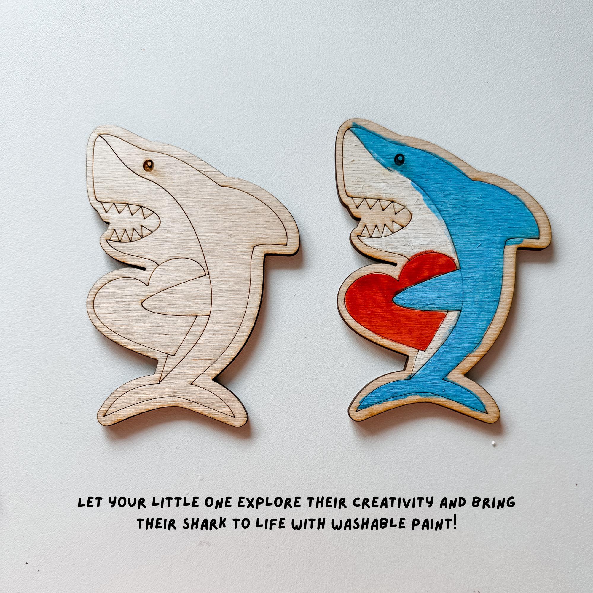 Shark Valentine’s Day Classroom Gift DIY Shark Painting Kit Kids Shark ...