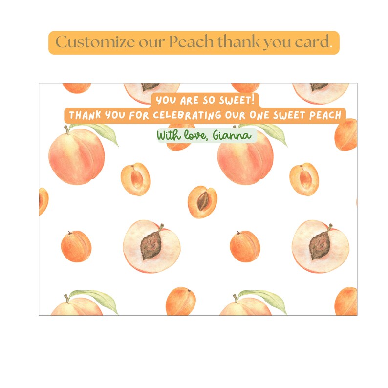 One Sweet Peach Party Favors Peach 1st Birthday Party Favors for Kids ...