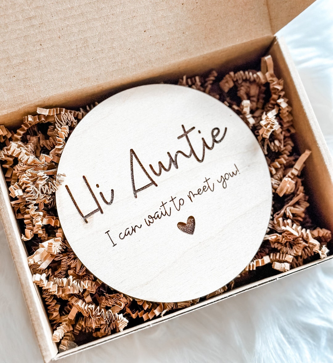 Pregnancy Announcement to Aunt Pregnancy Gift Box Hi Auntie Gift Box ...