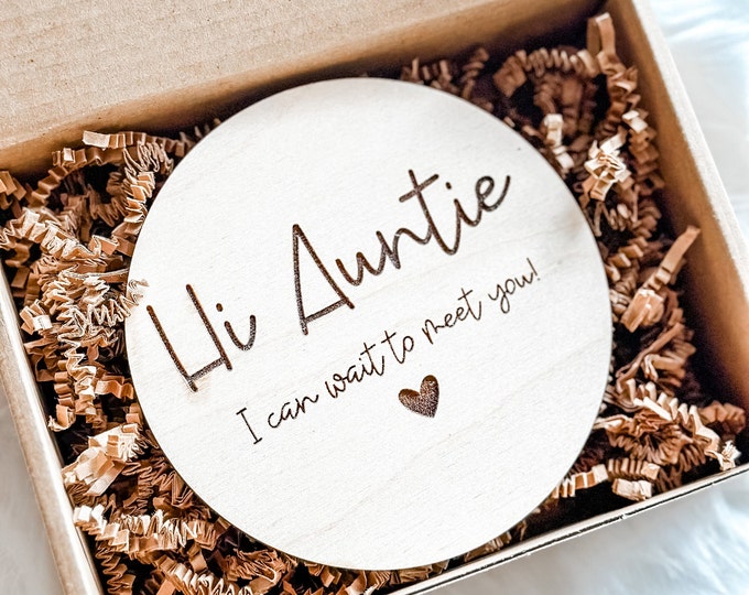 Pregnancy Announcement to Aunt Pregnancy Gift Box Hi Auntie Gift Box ...