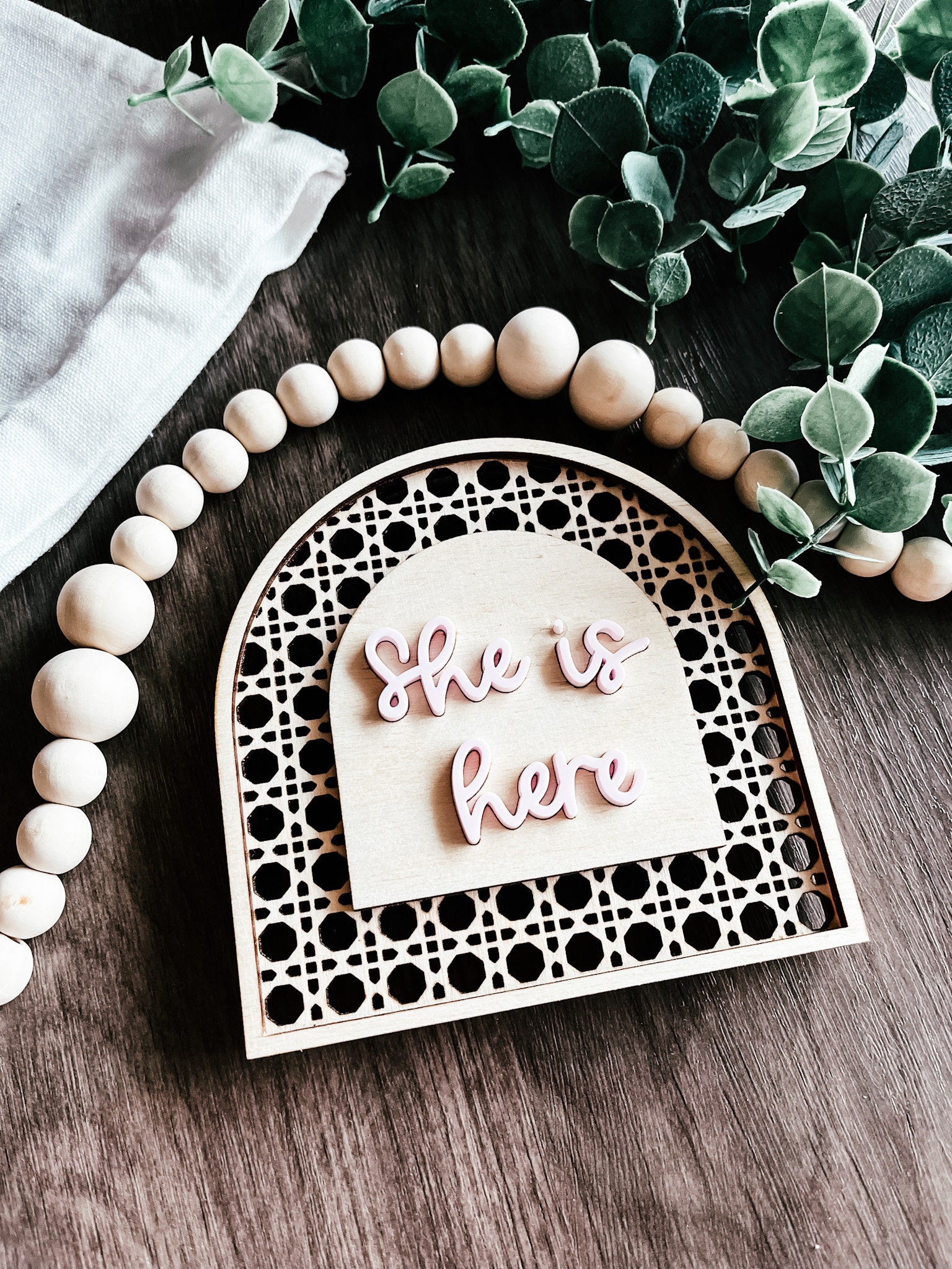 Shes Here Sign Gender Reveal Birth Announcement Sign for - Etsy