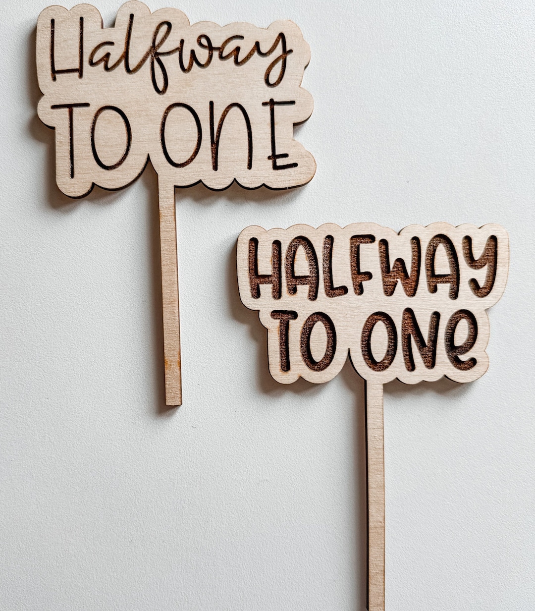 Halfway to One Caketopper Halfway to One Girl Wooden Cake Topper Baby ...