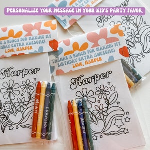 Groovy Party Favor Coloring Kit for Toddlers Party Favors Retro ...