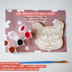 Puppy Valentine’s Day Painting Kit for Kids Non-candy Valentine Favors ...