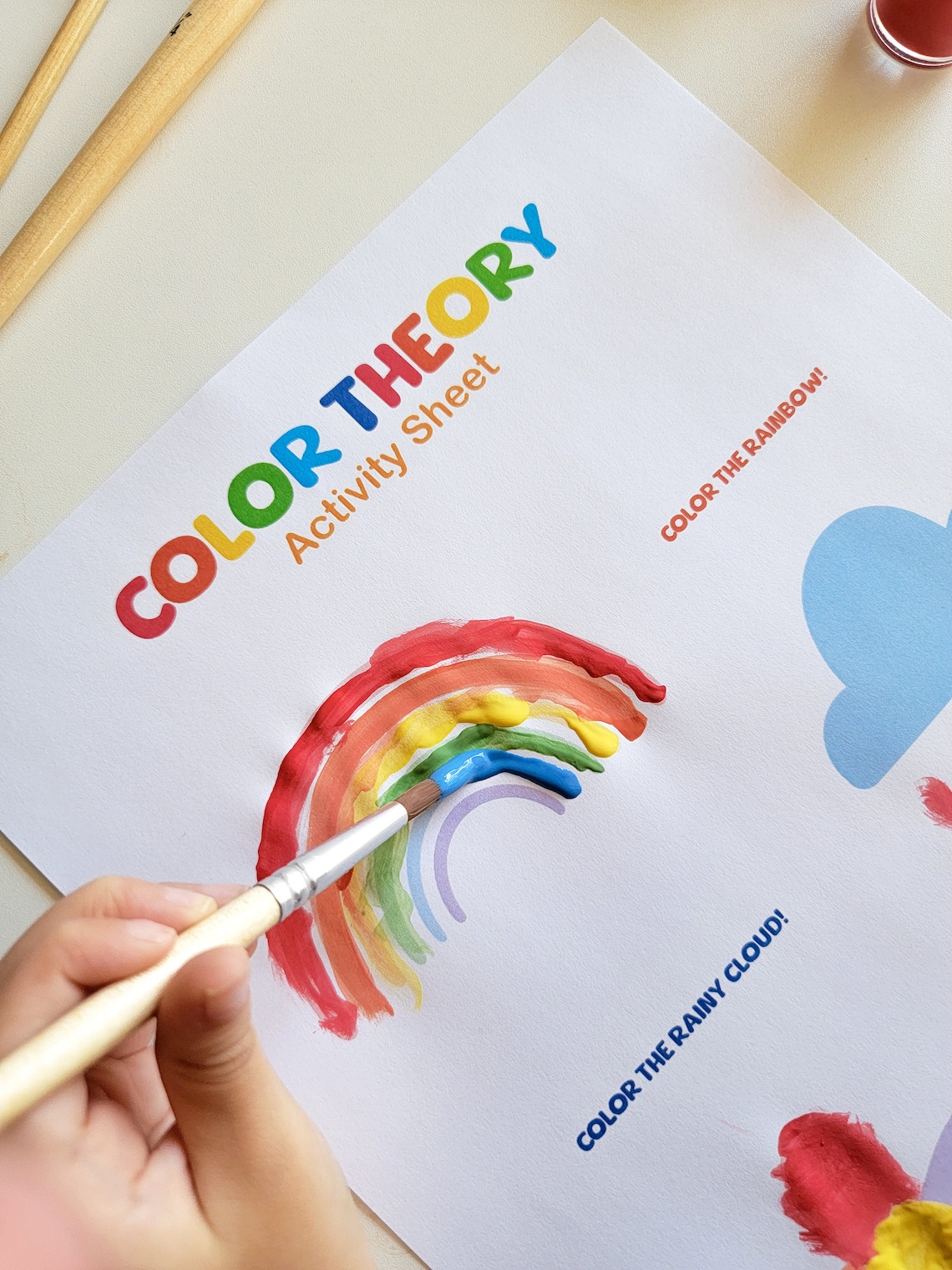 Montessori Color Theory Printable, Color Mixing Chart for Kids, Color ...