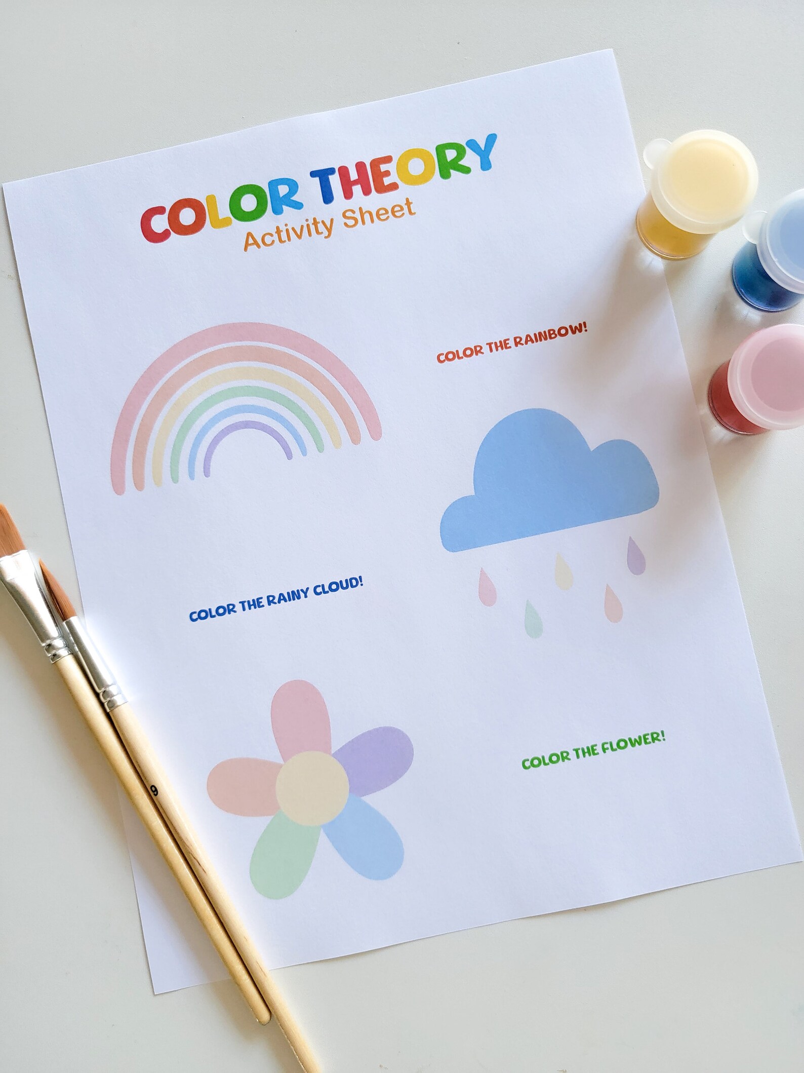 Montessori Color Theory Printable Color Mixing Chart for - Etsy