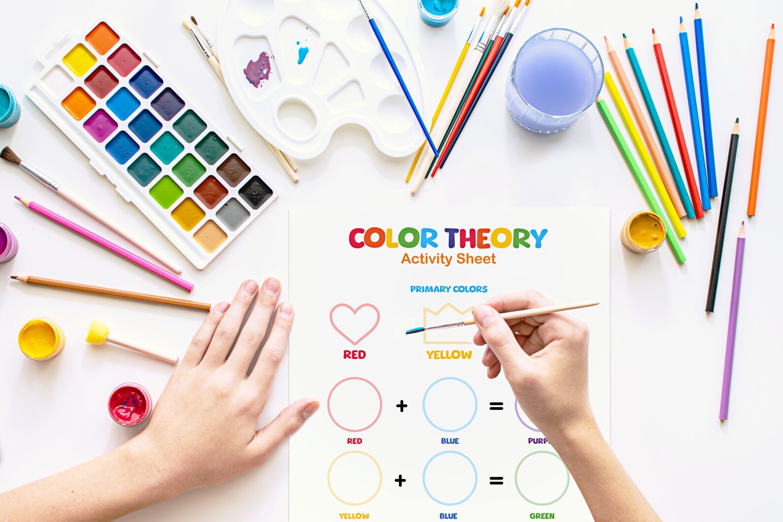 Montessori Color Theory Printable Color Mixing Chart for - Etsy