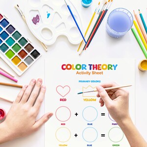 Montessori Color Theory Printable Color Mixing Chart for - Etsy