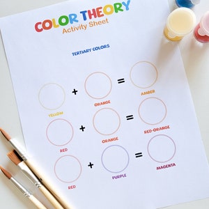 Montessori Color Theory Printable Color Mixing Chart for - Etsy