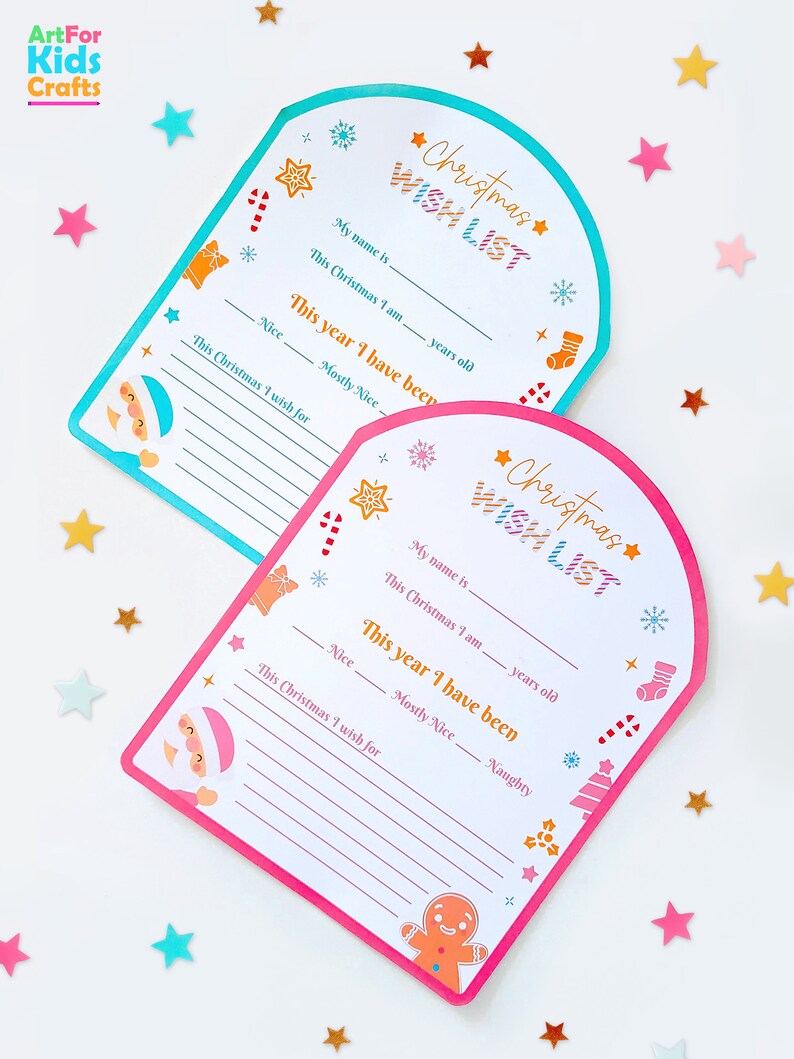 Christmas Wish List for Kids Printable, Letter to Santa, Santa's Letter ...