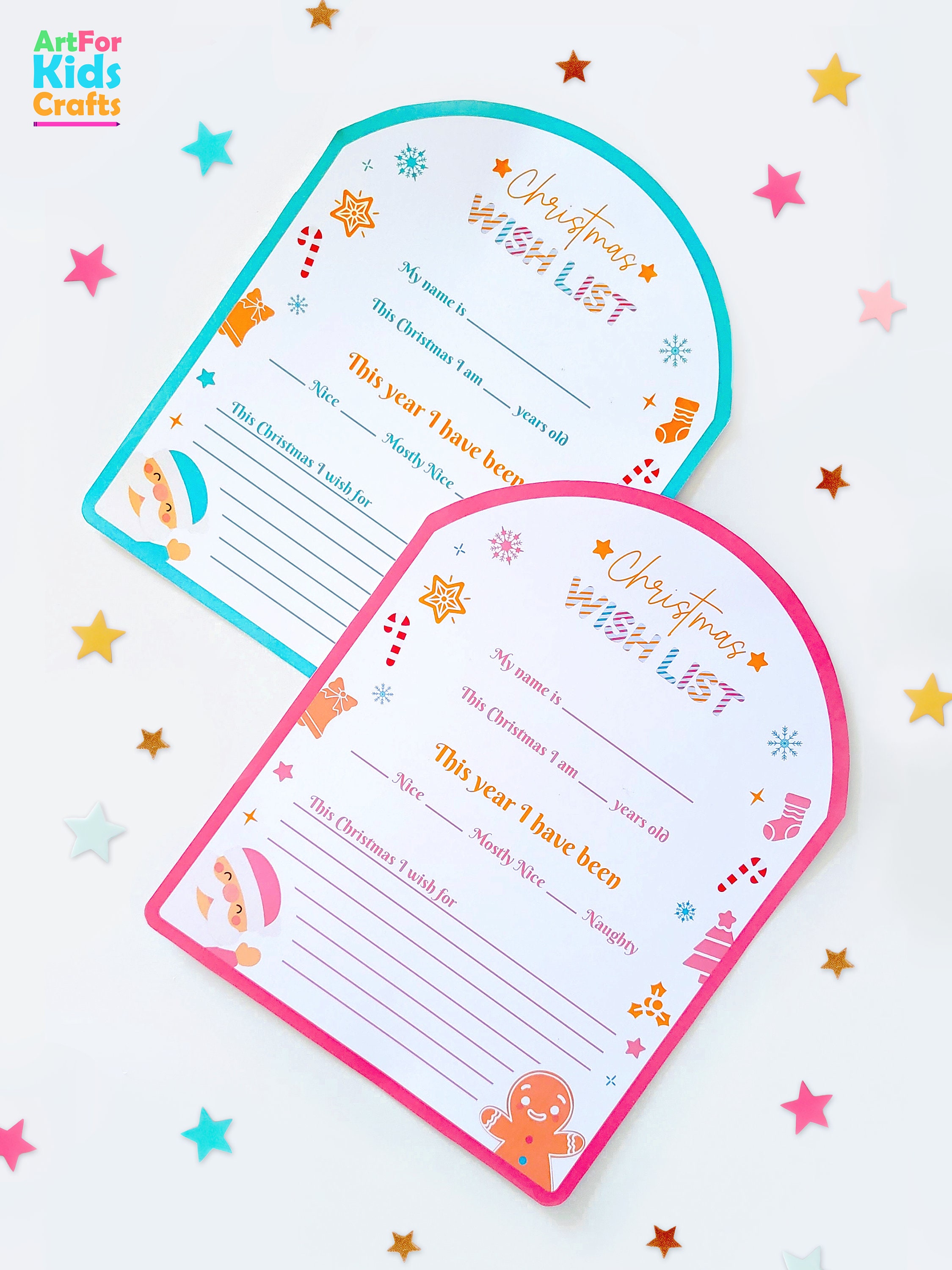 Christmas Wish List for Kids Printable, Letter to Santa, Santa's Letter ...