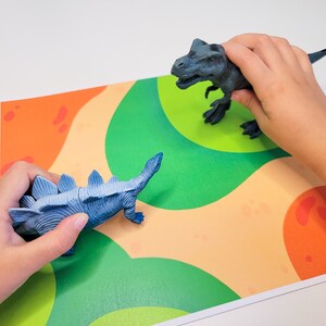 Dinosaur Play Mat Set, Pretend Play, Dino Kids Play Mat, Dinosaur Party ...