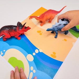 Dinosaur Play Mat Set, Pretend Play, Dino Kids Play Mat, Dinosaur Party ...