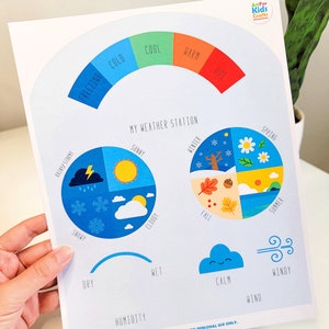 Weather Station Printable, Kids Weather Chart , Preschool Activities ...