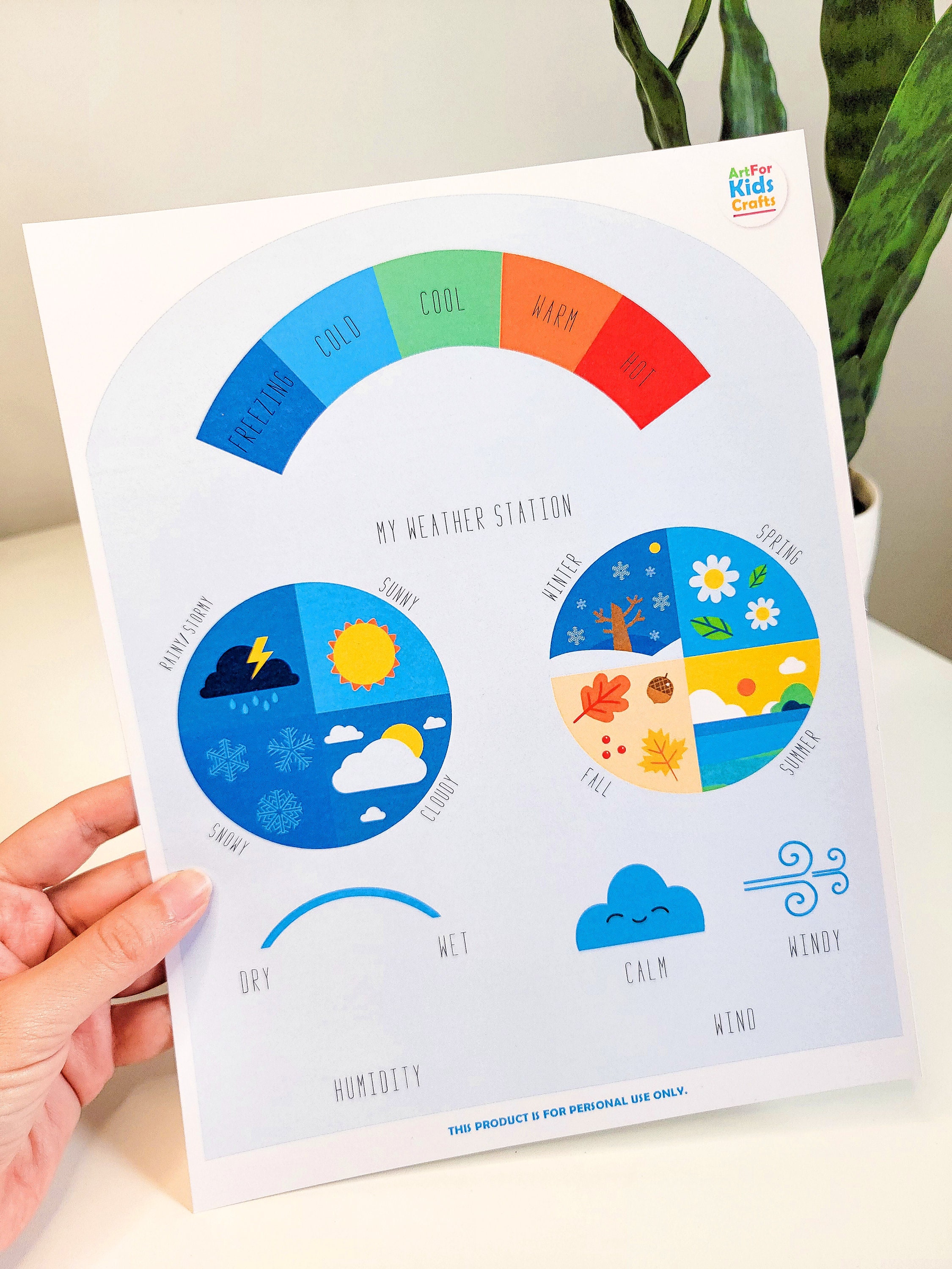 Weather Station Printable, Kids Weather Chart , Preschool Activities ...