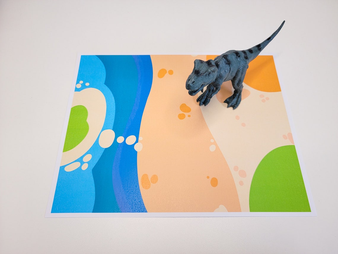 Dinosaur Play Mat Set Pretend Play Dino Kids Play Mat - Etsy