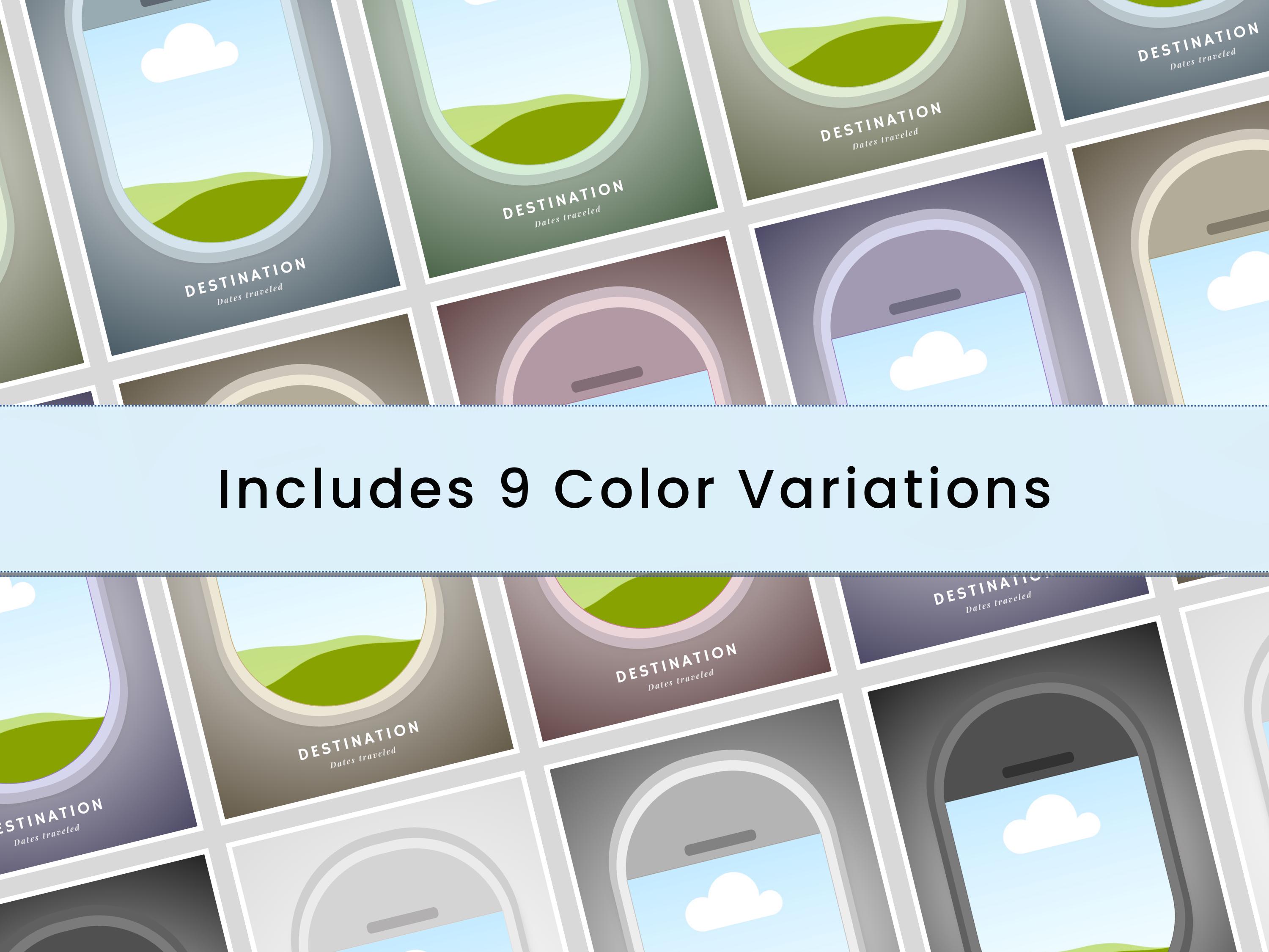 Customizable Airplane Window Wall Art – Canva Editable, Instant ...