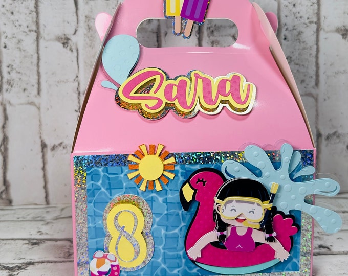 Make a Splash Pool Party Party Mini Favor Boxes Summer Swimming Party ...