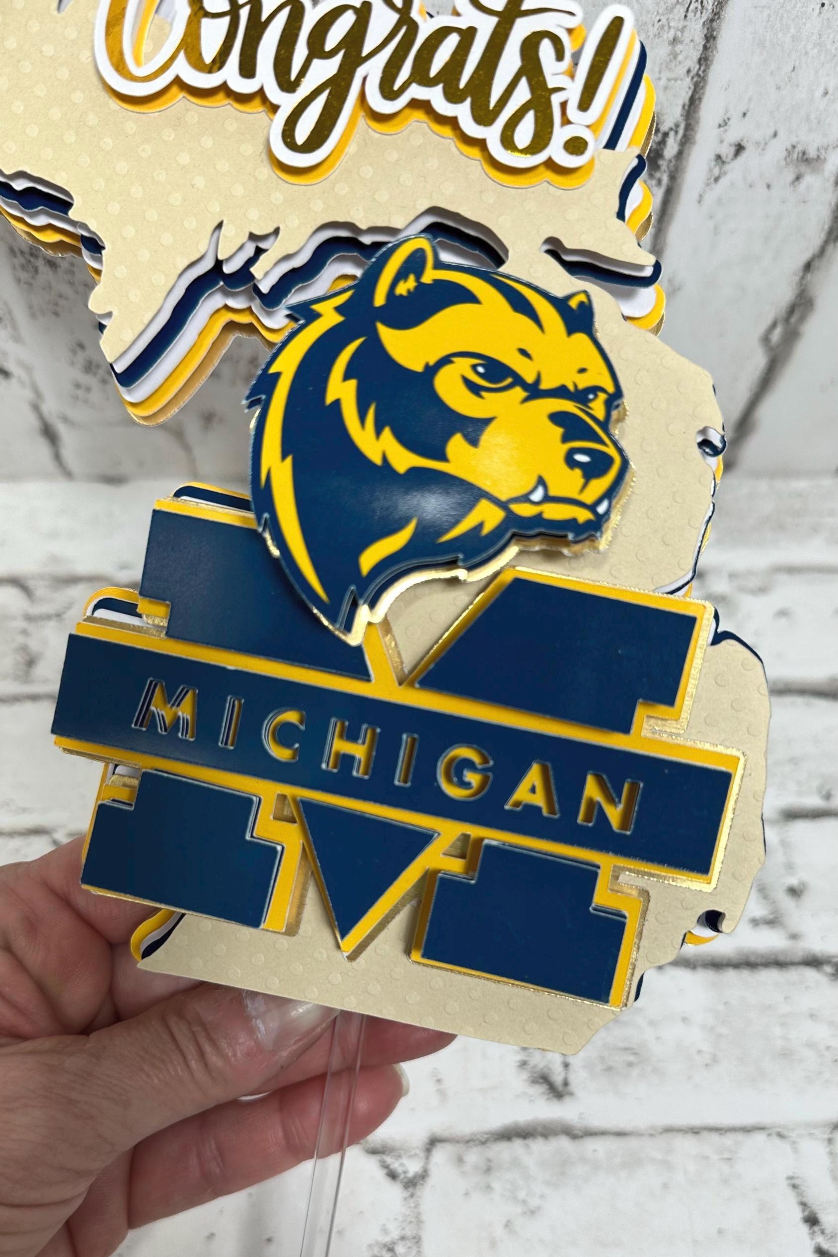 University of Michigan Cake Topper. Graduation Cake Topper. Class of ...