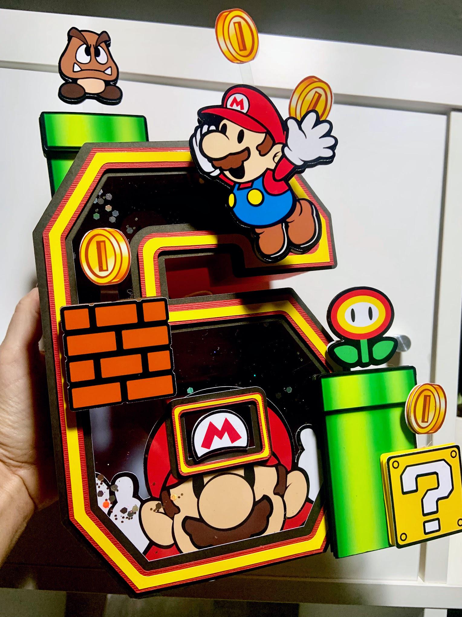 Mario Bros, 3D Number, Mario Bros Decoration, Mario Bros Custom 3D ...