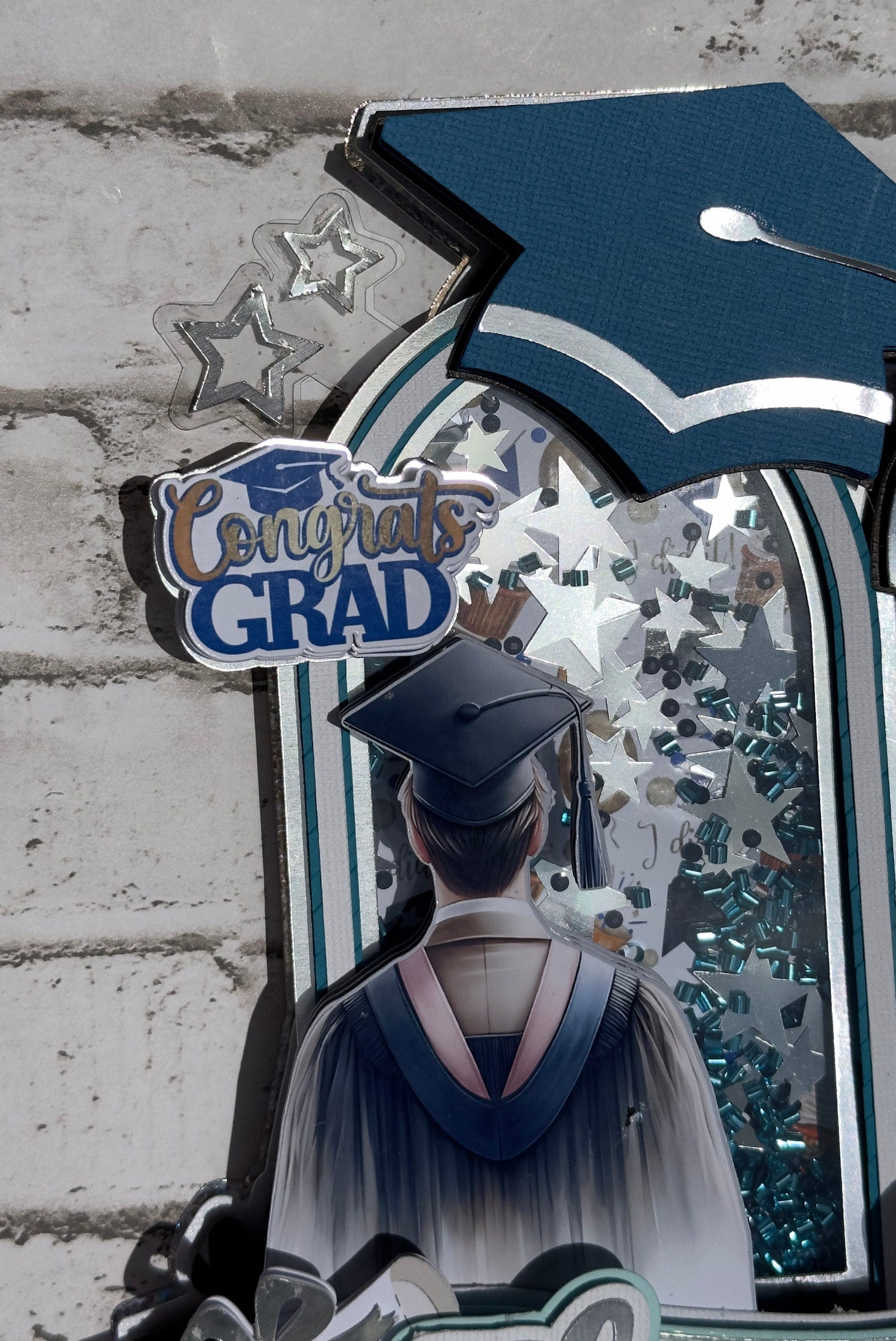 Graduation Shaker Cake Topper, Graduation Cake Topper, Personalized ...