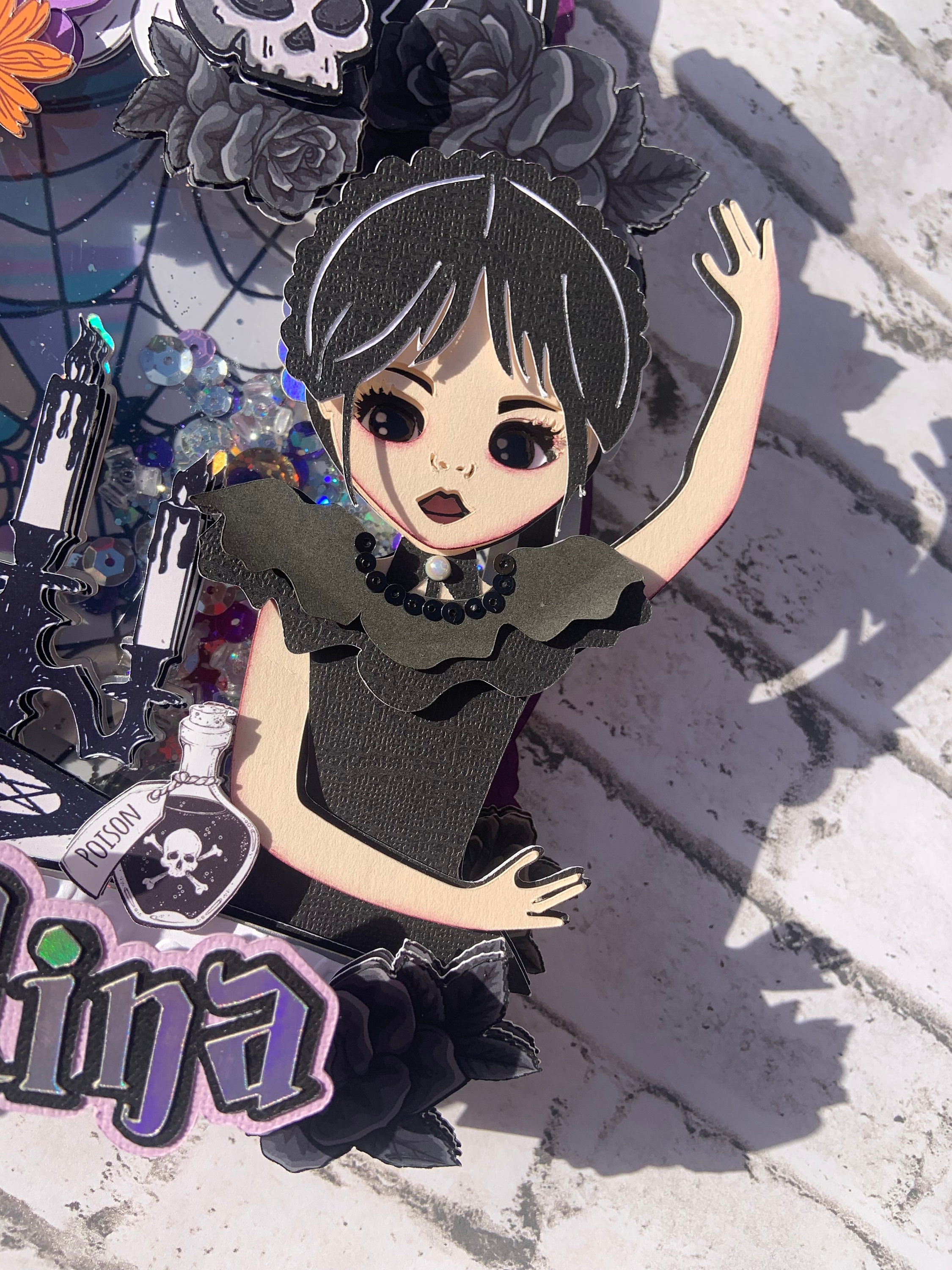 Wednesday and Enid Cake Topper, Personalized Wednesday and Enid Topper ...