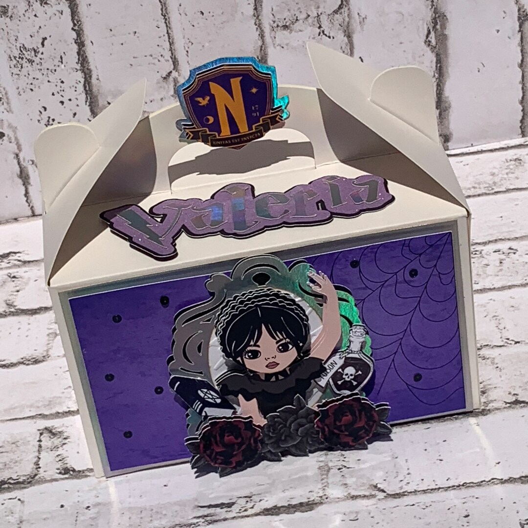 Wednesday Goodie Bags, Wednesday Themed Party, Favor Box, Wednesday ...