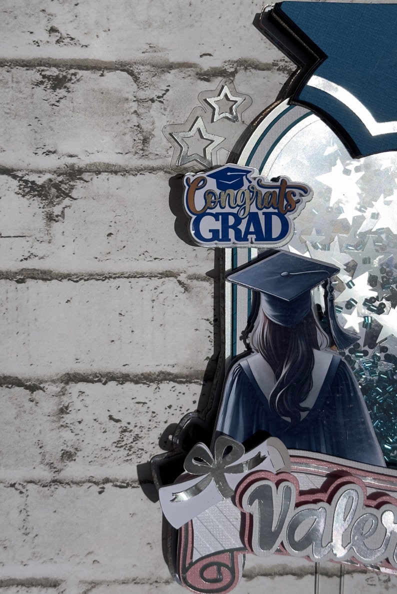 Graduation Shaker Cake Topper, Graduation Cake Topper, Personalized ...