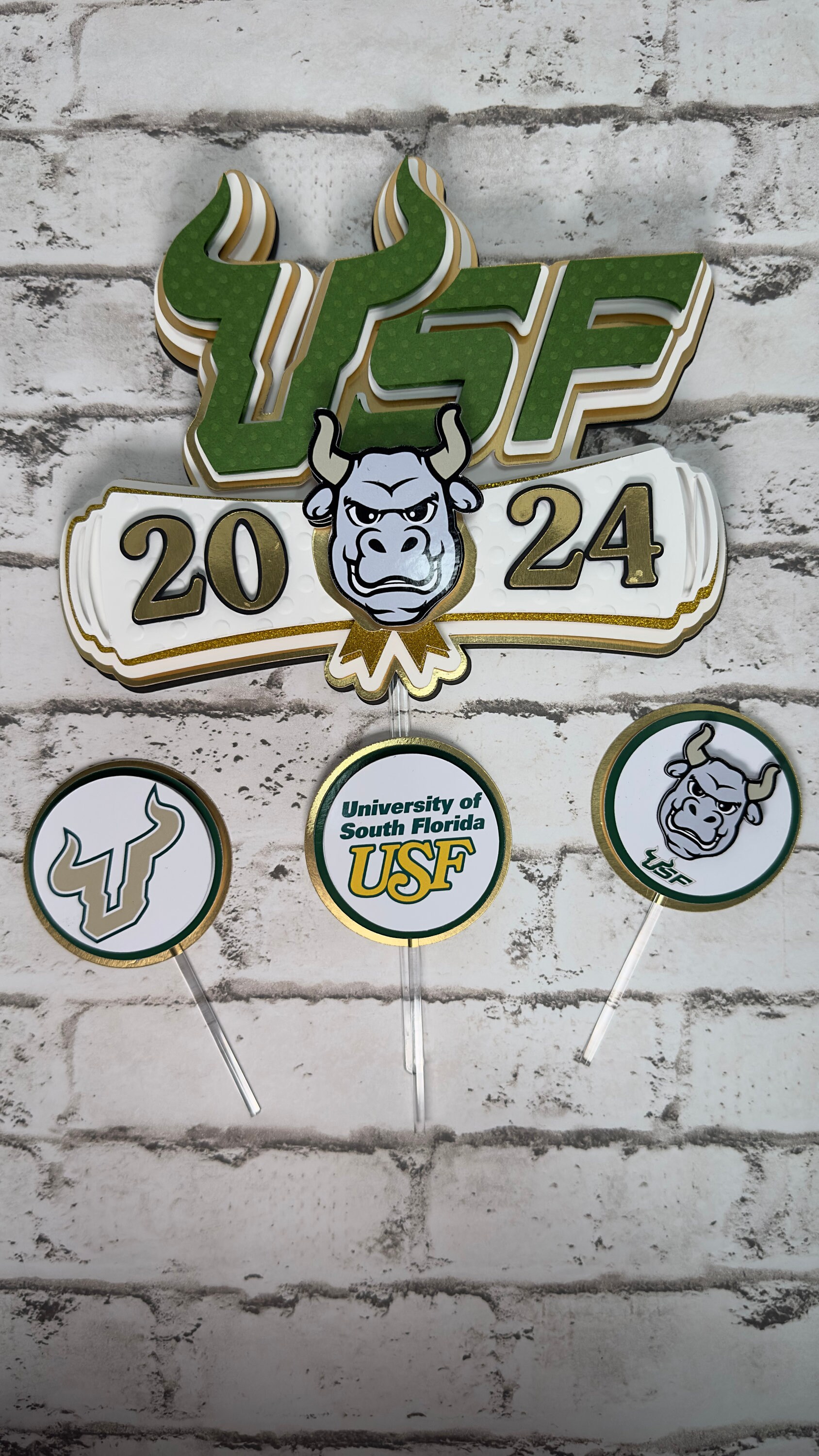 University of South Florida Cake Topper, Graduation Cake Topper, Class ...